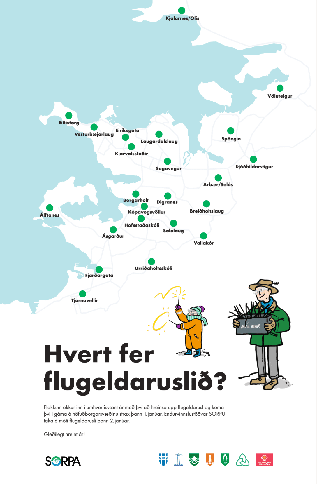Tveir gámar fyrir flugeldaruslið | Hafnarfjörður